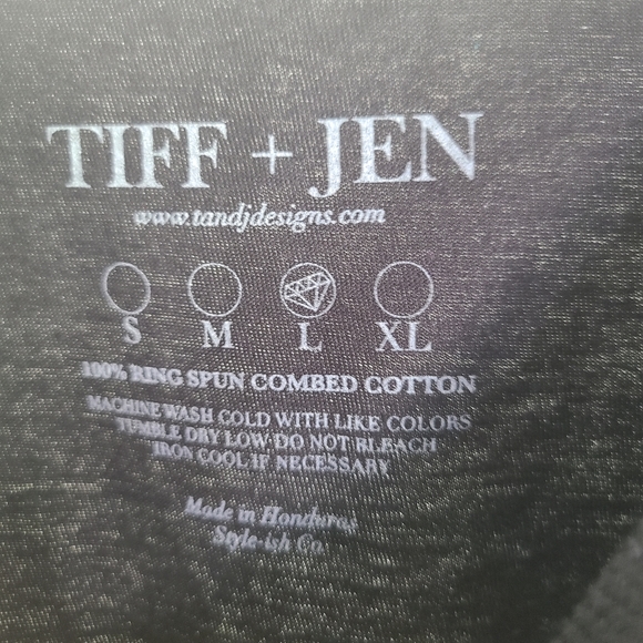 Tiff + Jen | Tops | Tiff Jen What The Elf Black With Gold Lettering ...